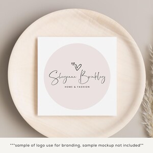 Heart Signature Logo Design Instant Download, DIY Lifestyle Logo Kit ...