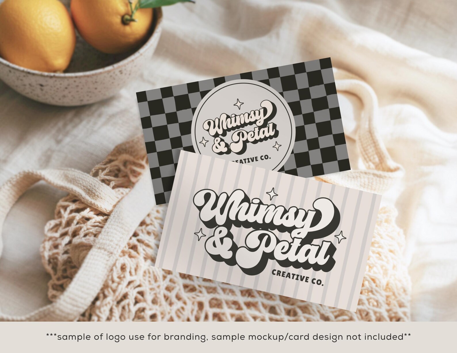 Retro Whimsy Logo Branding Kit, Editable Canva Logo Template, Vintage ...