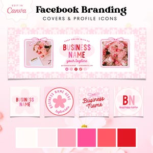 Editable Coquette Facebook Kit, Retro Valentine Facebook Page Banners ...