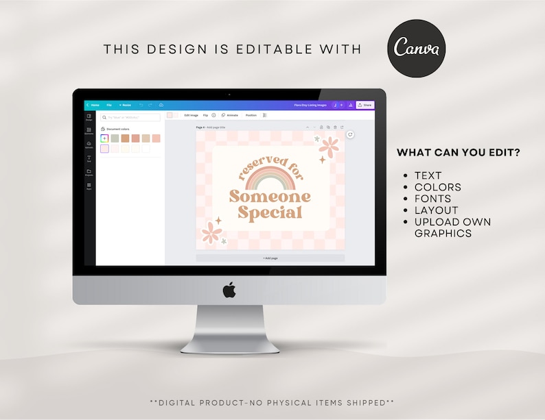 Editable Etsy Shop Kit, DIY 70s Boho Floral Etsy Seller Success, Modern ...