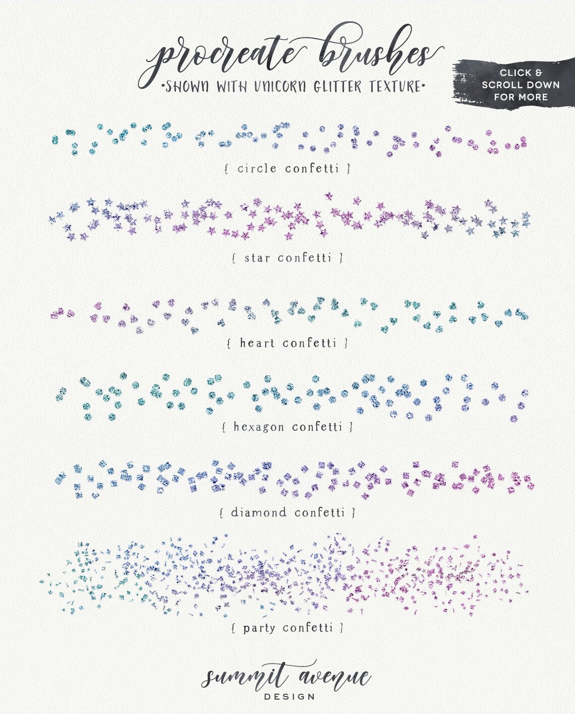 Procreate Shimmer & Confetti Brushes Foil Textures Procreate - Etsy