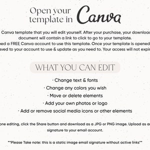 Retro Flower Email Signature Template Canva, Gmail Outlook, Small ...