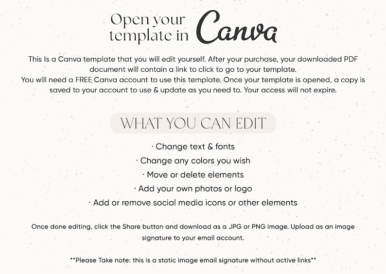 Pink Peach Email Signature Template Canva Gmail Outlook - Etsy