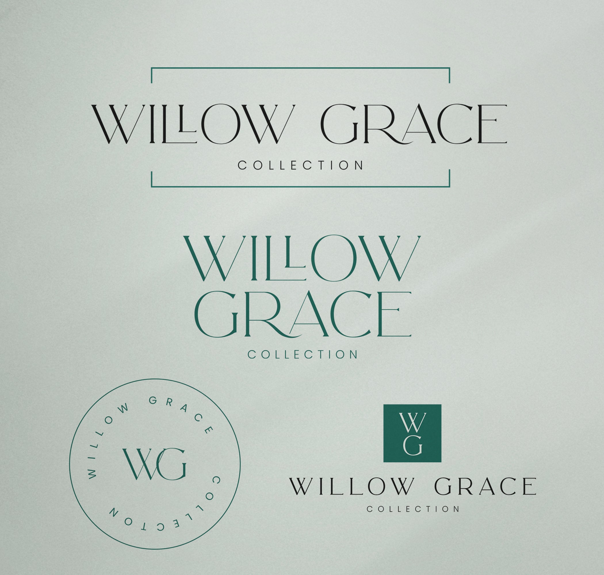 DIY Modern Typography Logo Design Instant Download Premade | Etsy