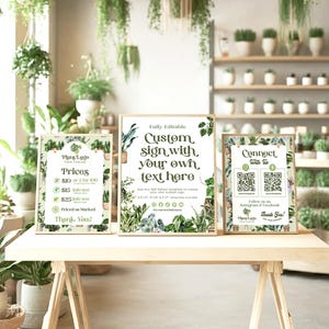 Editable Plant Sale Signs, Printable Payment Sign, Social Media Poster ...