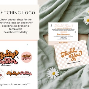 Retro Care Instructions Template, Business Thank You Card Canva ...