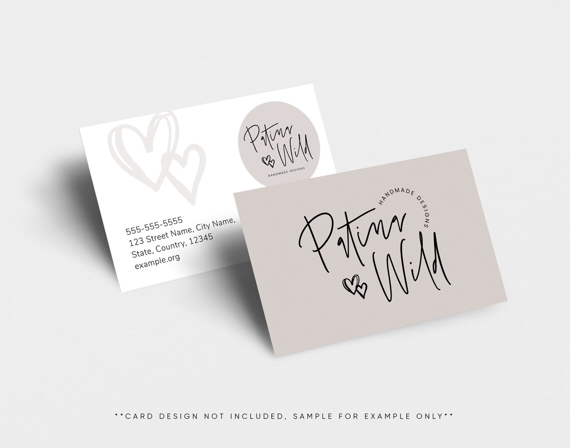 Modern Heart Logo Design Instant Download DIY Minimal Heart - Etsy