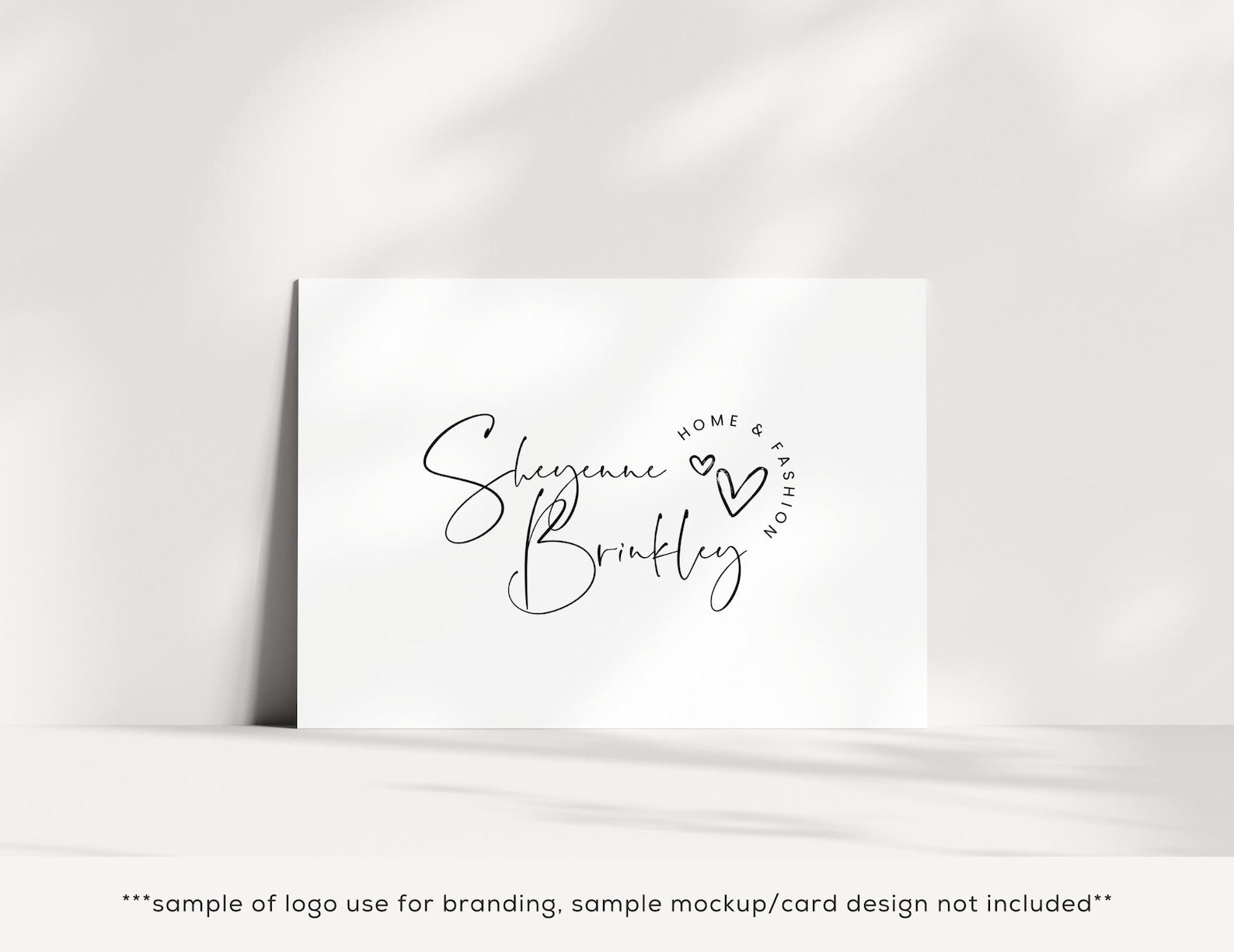 Heart Signature Logo Design Instant Download, DIY Lifestyle Logo Kit ...