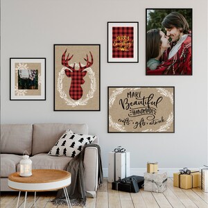Holiday Hand Painted Buffalo Check Patterns, Watercolor Buffalo Check ...