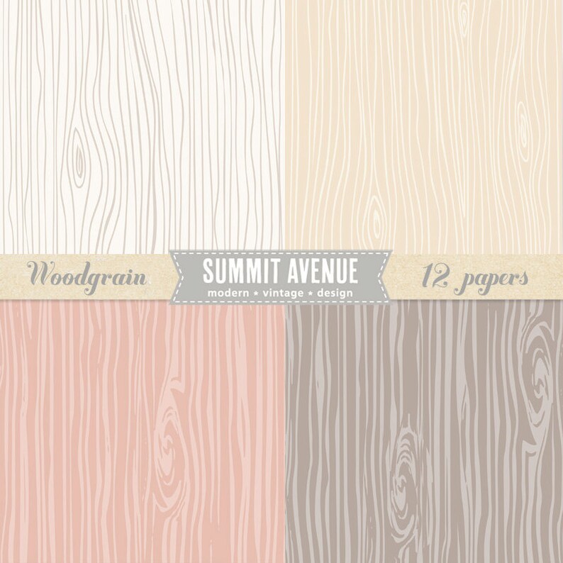 INSTANT DOWNLOAD Romantic Woodgrain Digital Scrapbook Paper - Etsy