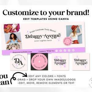 Editable Retro Facebook Kit, Black and White Facebook Page Banners, DIY ...