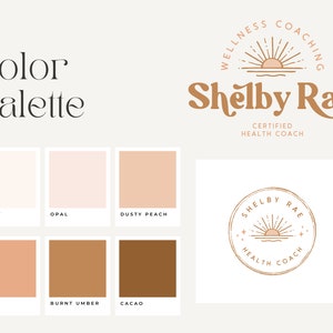 Editable Retro Sun Logo Design Instant Download, Canva Logo Template ...