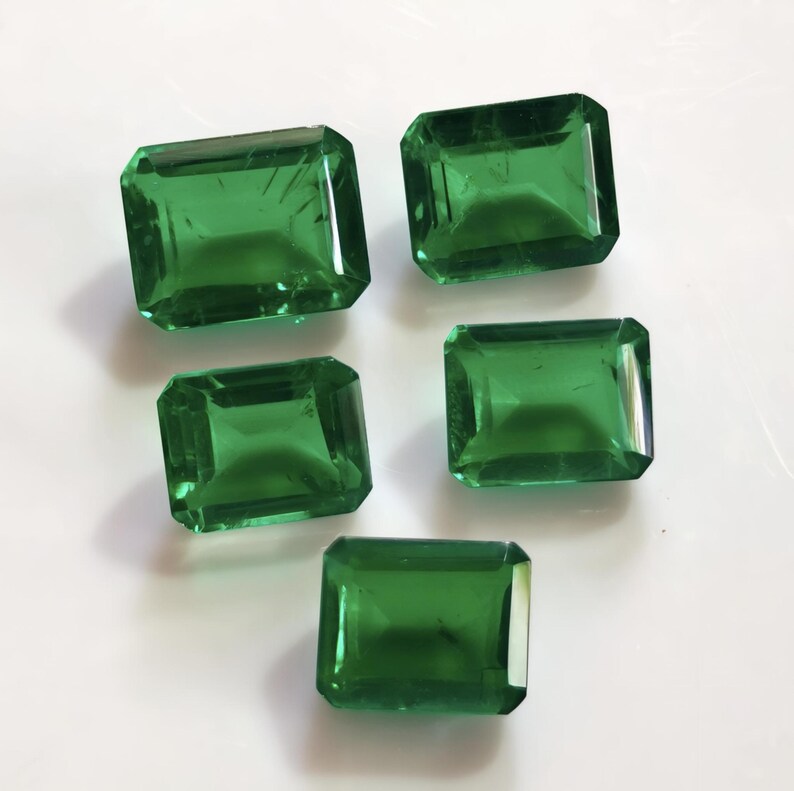 Faceted Emerald Cut Crystal Doublet Gemstone for Jewelry Making - Etsy