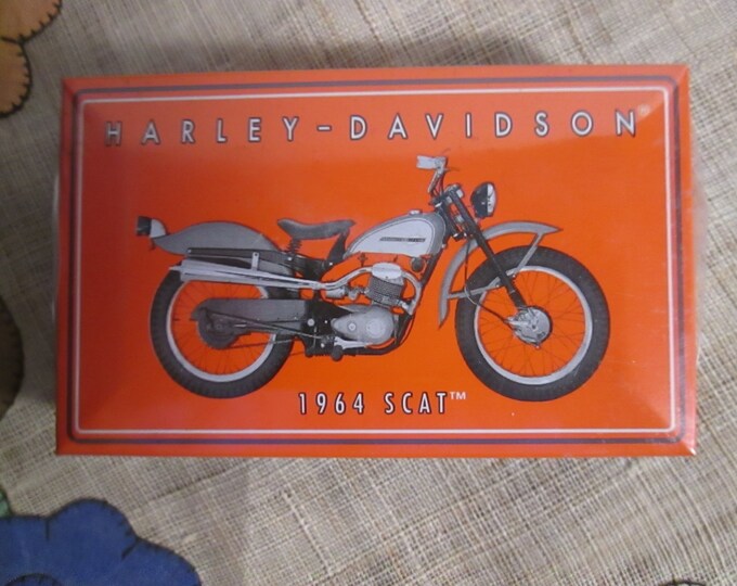 Vintage Harley-davidson 1964 Scat Tin Match Container, Harley ...