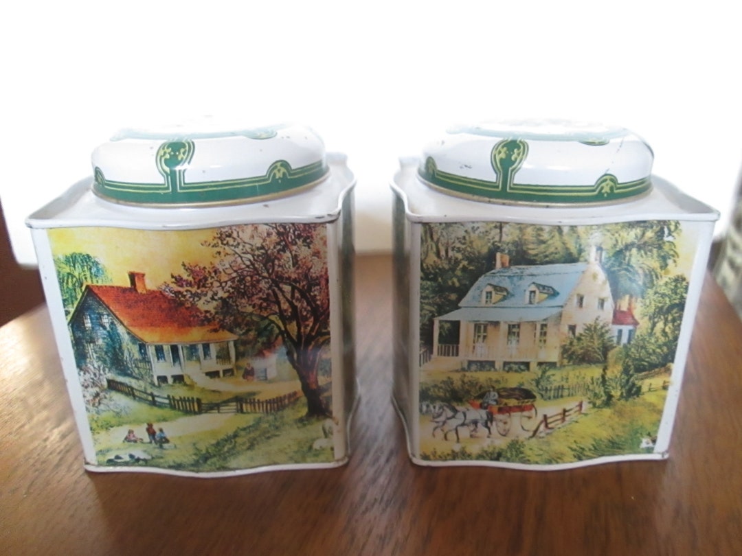 Vintage Coffee, Tea Tins, Storage Tins, Gifting Tins, Kitchen Decor ...