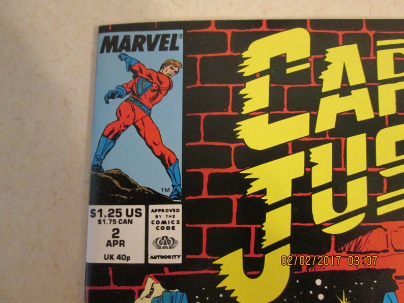 Vintage Comic Book, Captain Justice, Marvel Comic Book 1988, Books ...