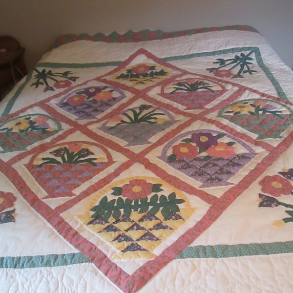 Flower Basket Quilt - Etsy