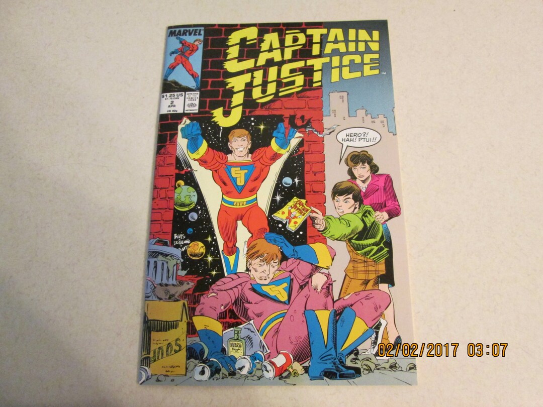 Vintage Comic Book, Captain Justice, Marvel Comic Book 1988, Books ...