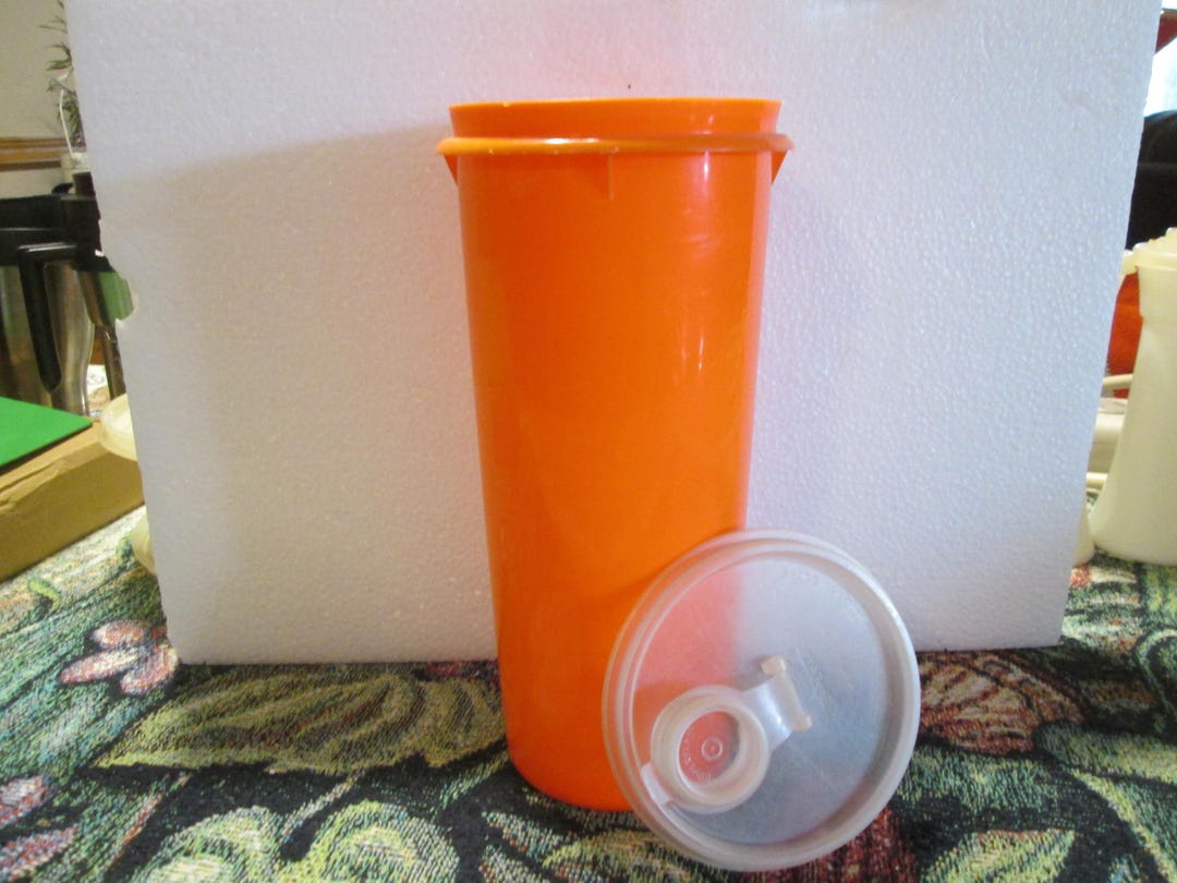 Vintage Slim Orange Tupperware Container, Number 262-5, Storage ...