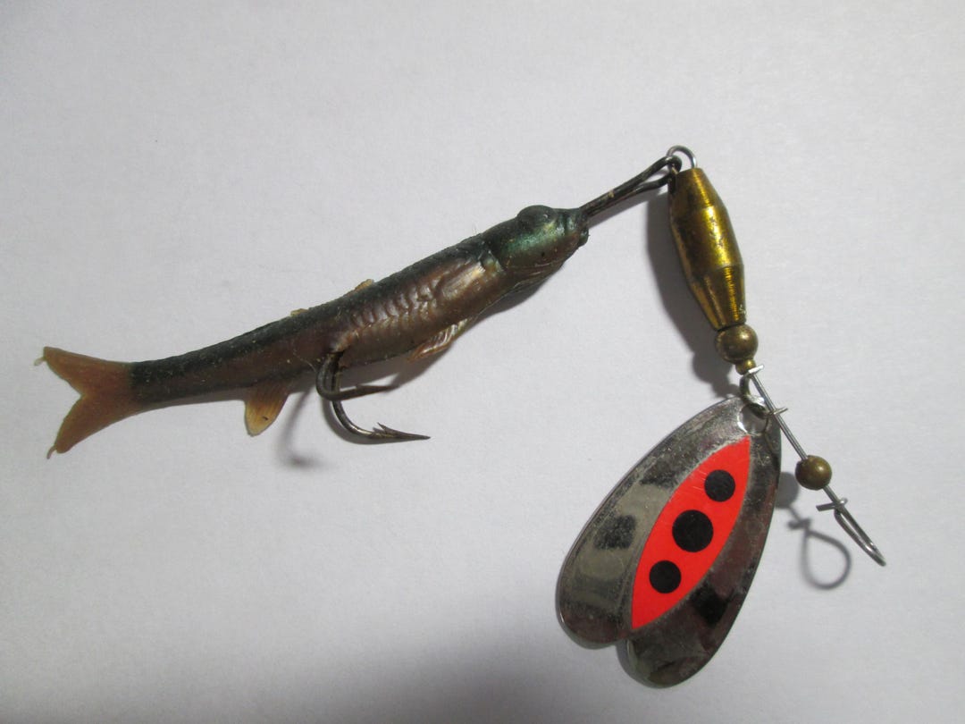 Vintage Les Davis Bolo 1/8 Oz Spinner Fishing Lure, Rubber Fish Lure ...