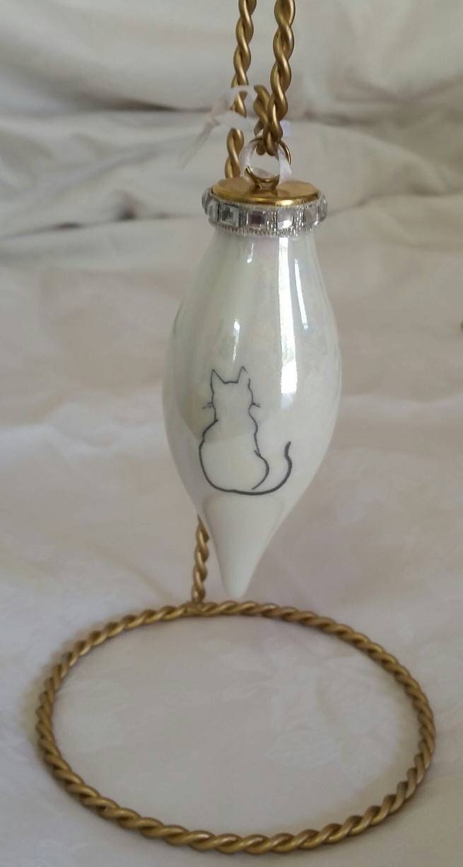 Hand Painted Porcelain Tear Drop Shaped Ornaments - Etsy