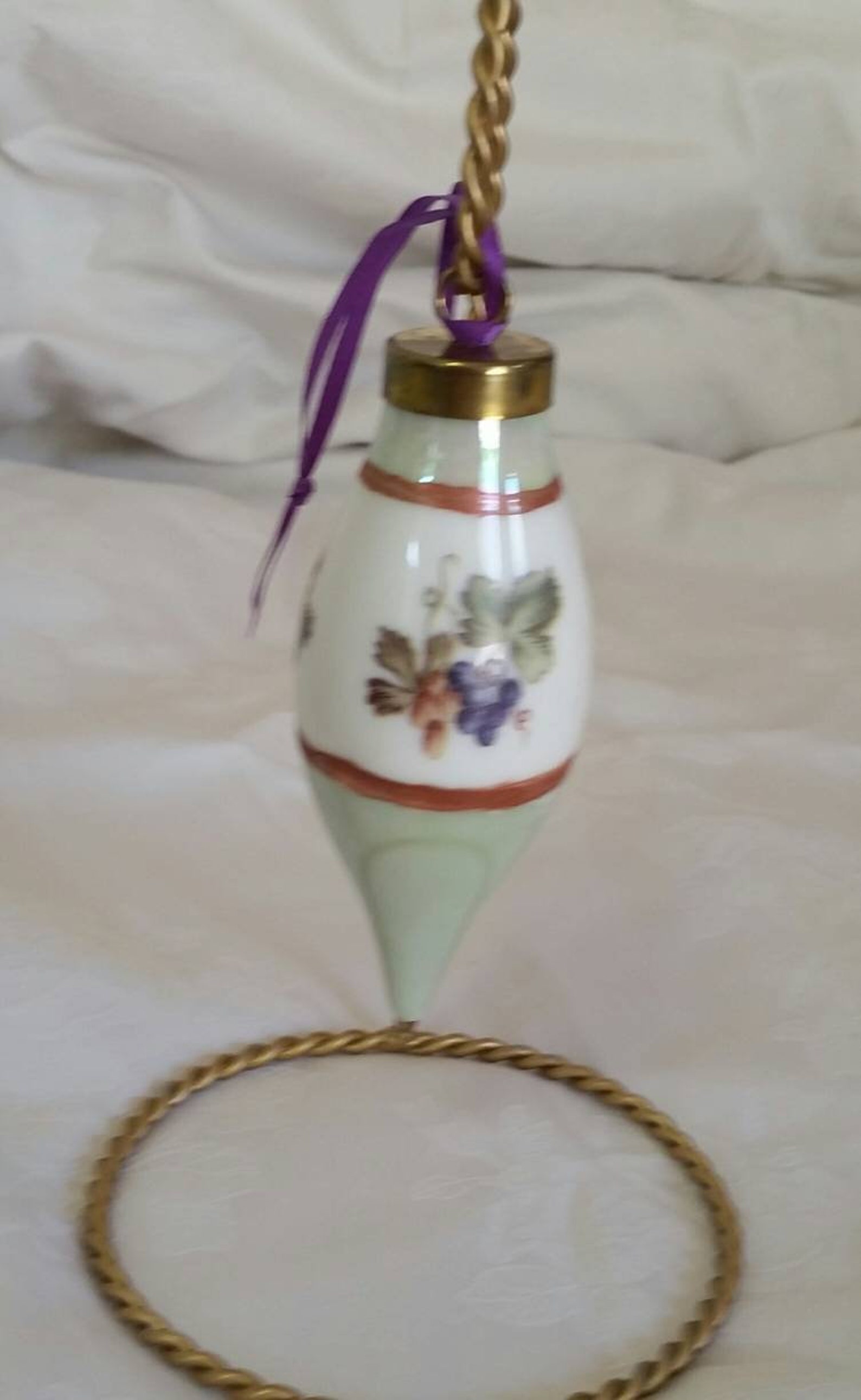 Hand Painted Porcelain Tear Drop Shaped Ornaments - Etsy