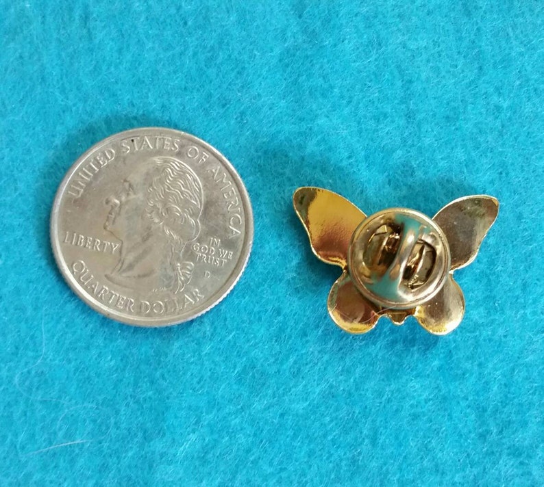 Miniature Butterfly Tack Pin With a Rose on a Porcelain Disk - Etsy