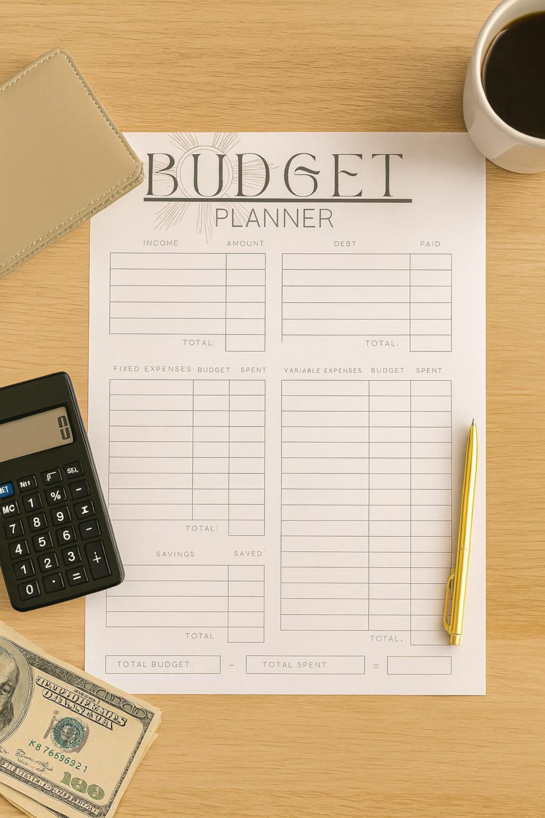 Budget Planner Printable | Expense Tracker PDF | Finance + Money ...