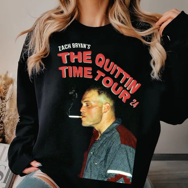 Vintage Zach Bryan Shirt, the Quittin Time Tour 2024 Shirt, Zach Bryan ...