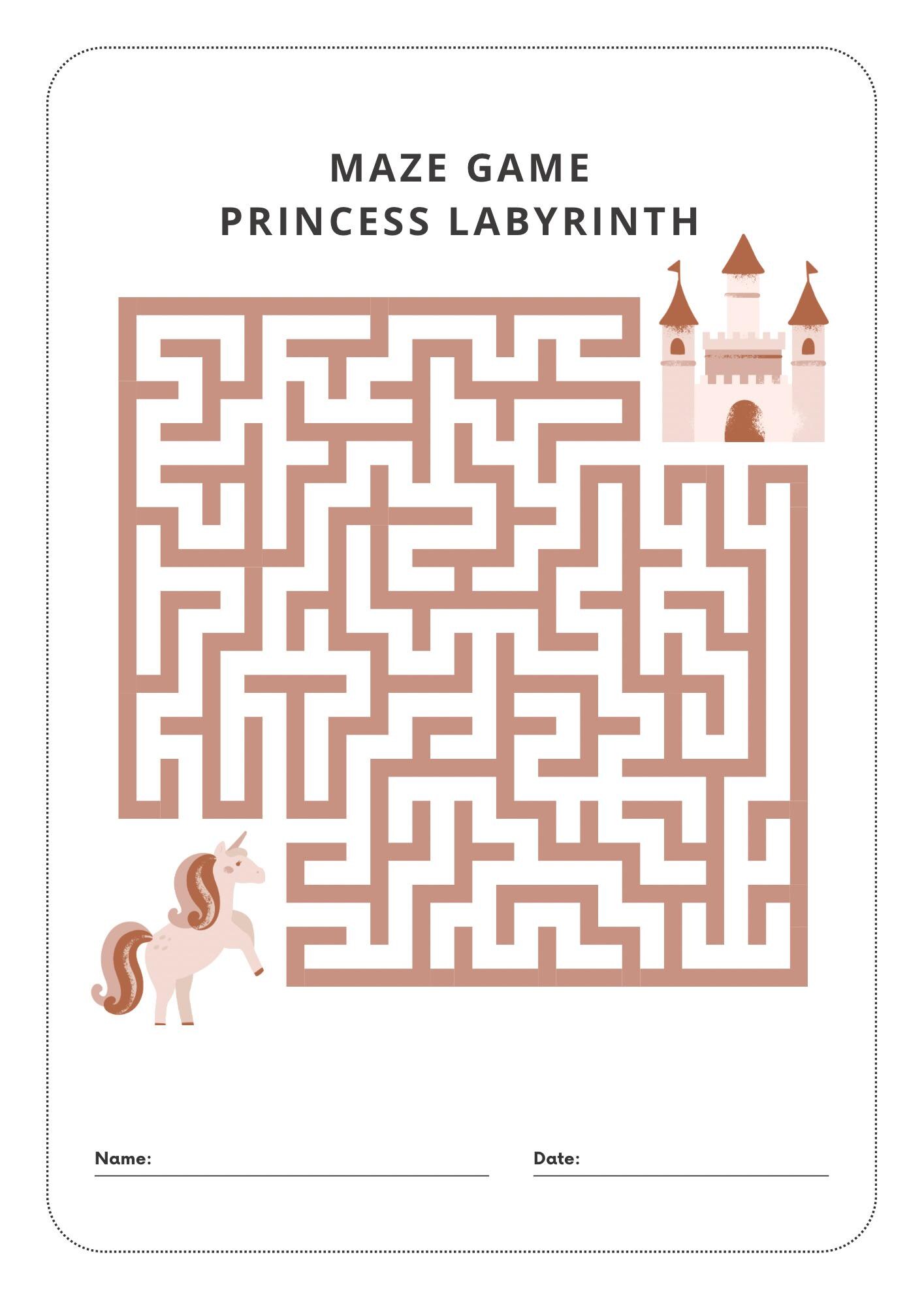 Maze Game Worksheets for Kids – Fun Digital Activity - Etsy