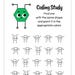 Cartoon Coding Worksheets for Kids | Match Shapes & Color | Fun ...