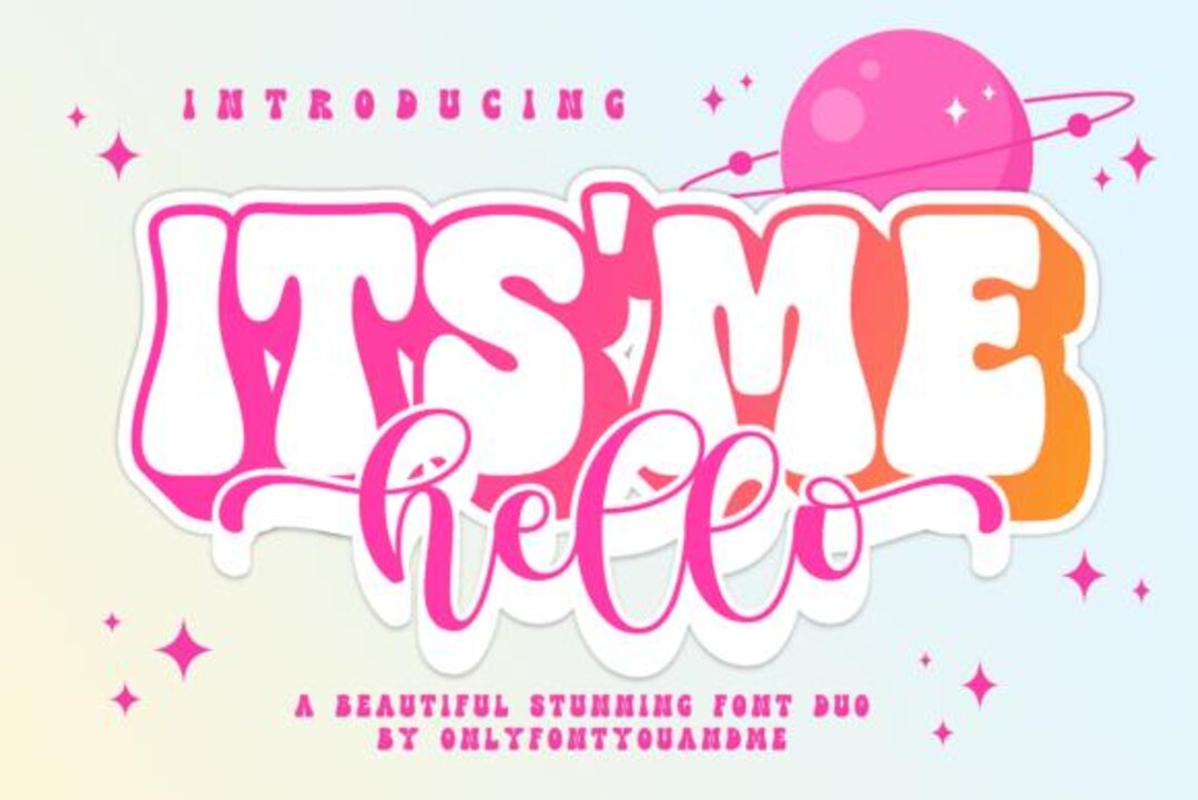 Itsmehello Regular Font, Fonts for Canva, Wedding Font Bundle ...