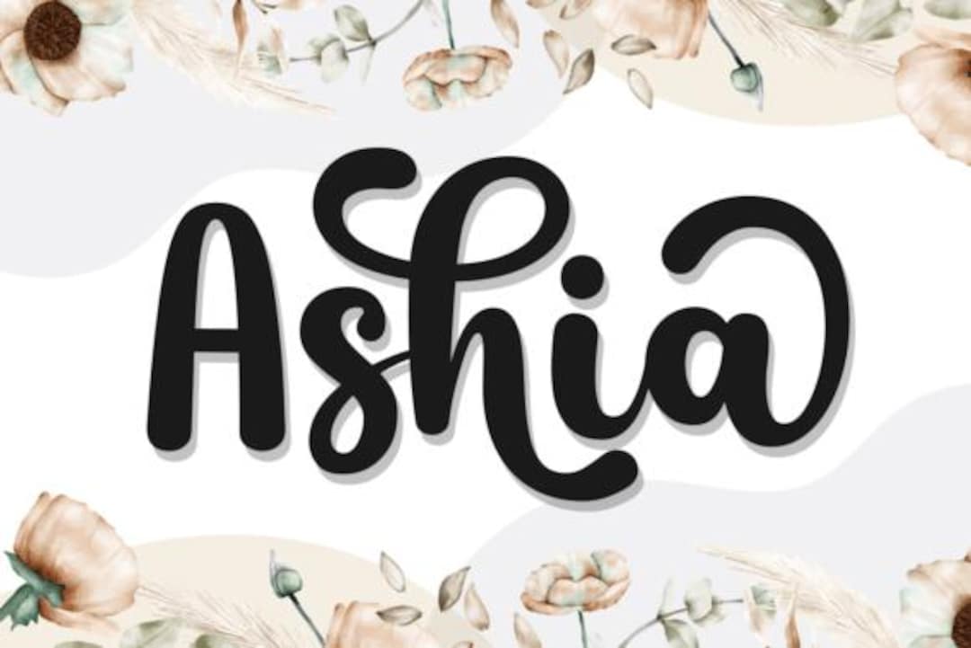 Ashia Font - Script Font, Cursive Font, Cricut Font, Handwritten Font ...