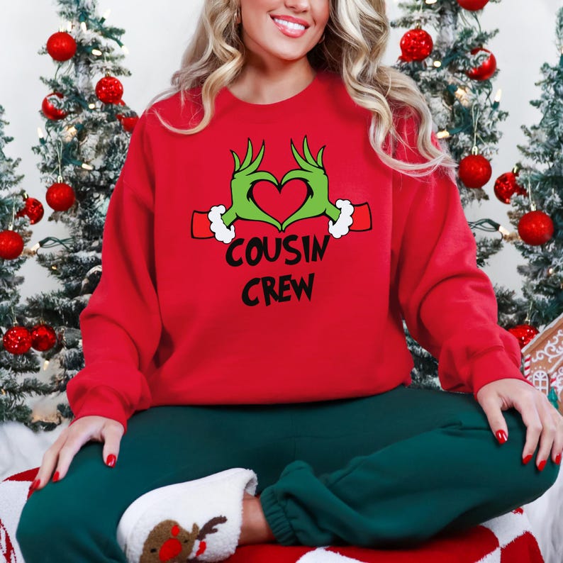 Grinch Hands Cousin Crew DTF Transfer, Ready to Press Christmas Family Shirt Iron On - Etsy