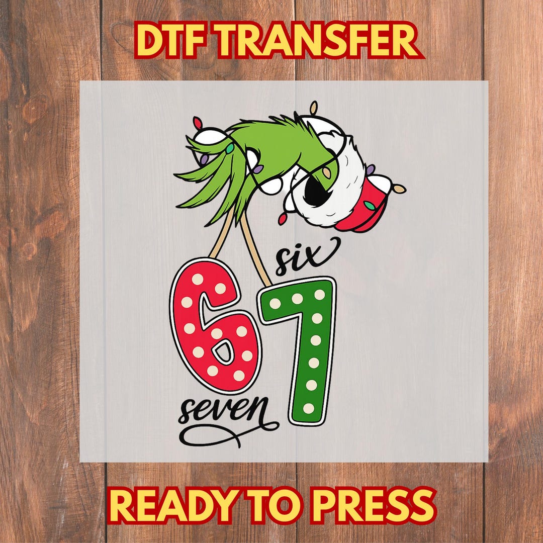 Christmas Green Furry Hand, 6 7 DTF Transfer, Ready to Press, Holiday ...