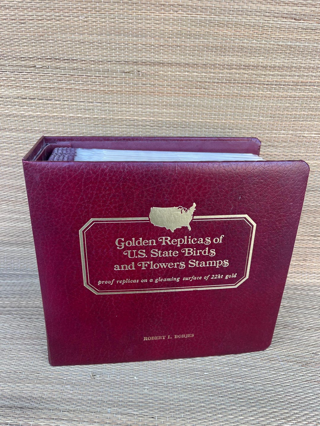 Golden Replicas of US State Birds and Flower Stamps 22kt Gold 1982 ...