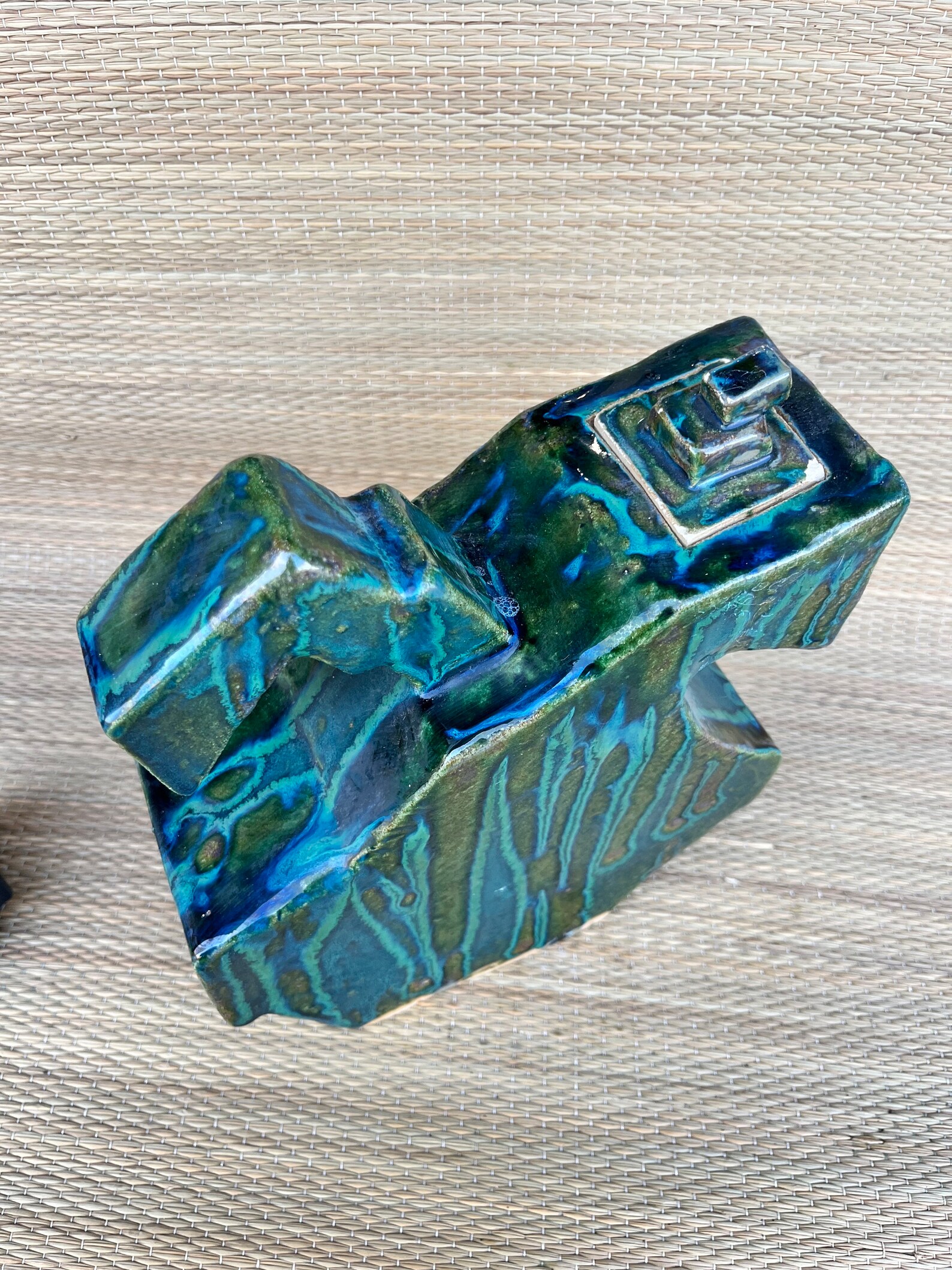 Fabulous Vintage GEOMETRIC Art Pottery Pitcher Cubist Sculpture - Etsy