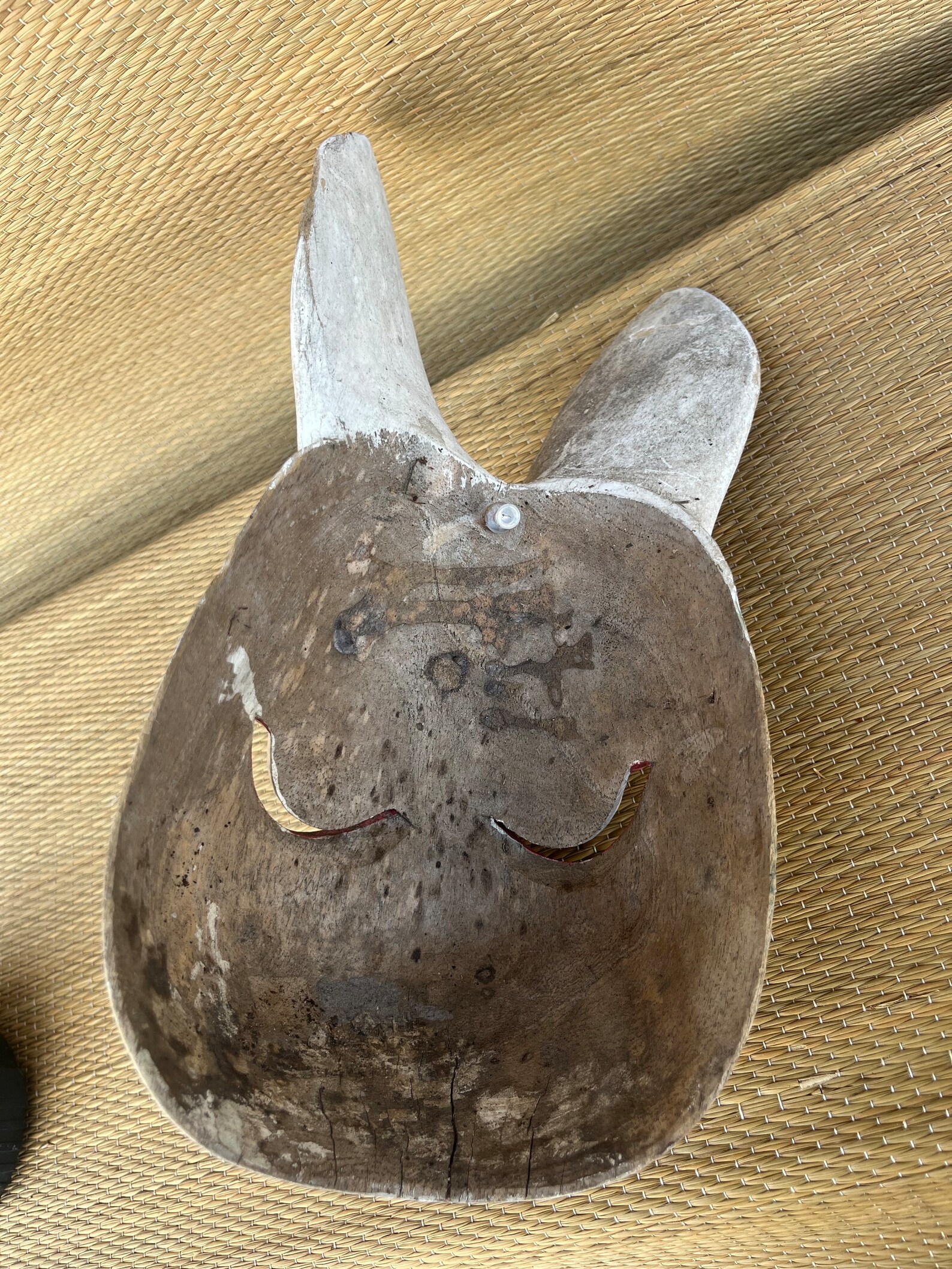Vintage Carved Wood Rabbit Mask Art Sculpture Bunny - Etsy