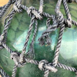 Glass Fishing Float Buoy Ball Vintage Japanese Diameter 11” Green With ...
