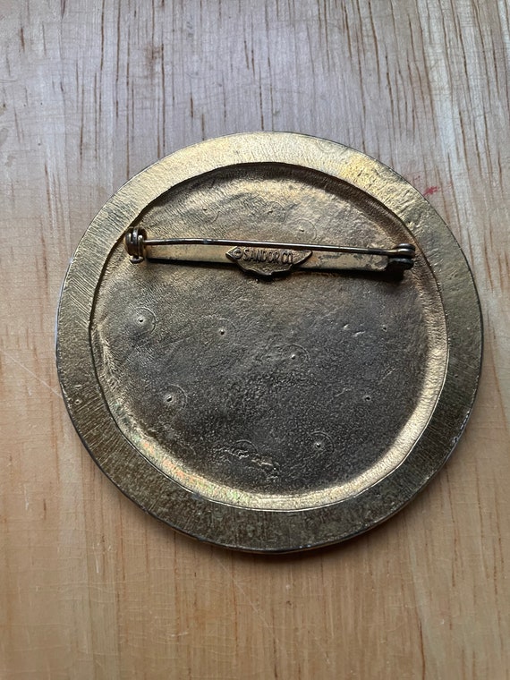 Rare Vintage Sandor Enamel over Metal Modernist Brooc… - Gem