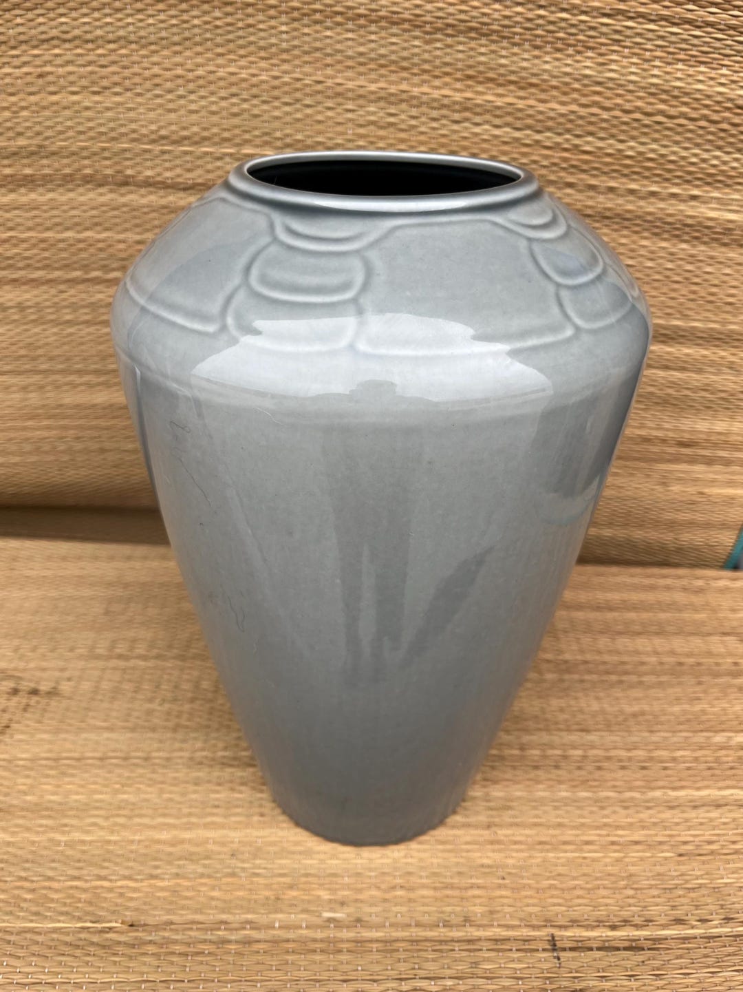 Mid Century Modern Celadon Arita Sculptura Porcelain Vase 11" Japan ...