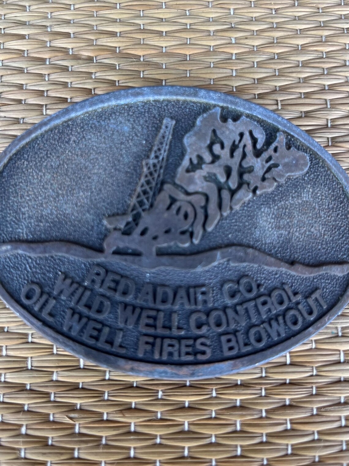 Vintage Red Adair Belt Buckle Oil Well Fires Blowout Wild Well Control ...