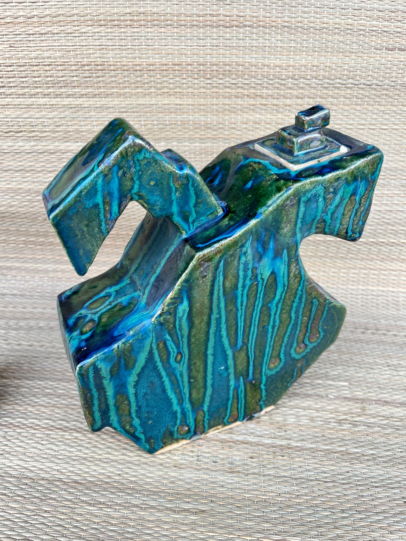 Fabulous Vintage GEOMETRIC Art Pottery Pitcher Cubist Sculpture - Etsy