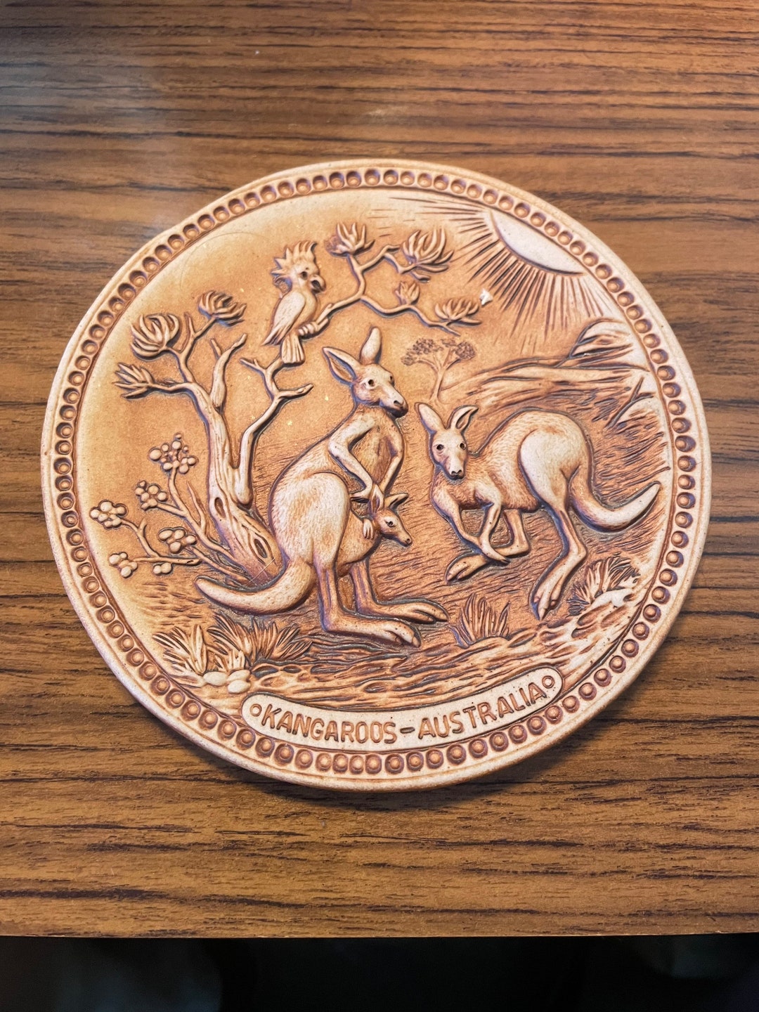 Swagman Pottery Australian Made Kangaroo Hanging Plate - Etsy Australia