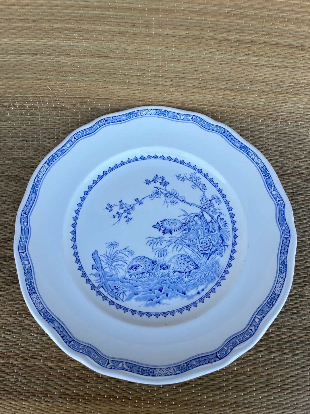 Furnivals Quail Blue Dinner Plate 1913 England 684771 - Etsy