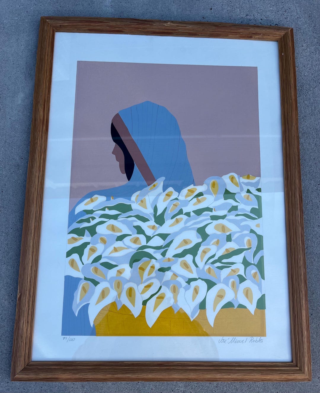 Vintage José Manuel Robles Limited Edition Screen Print Mexican Art Lady Tlaquepaque, Jalisco - Etsy