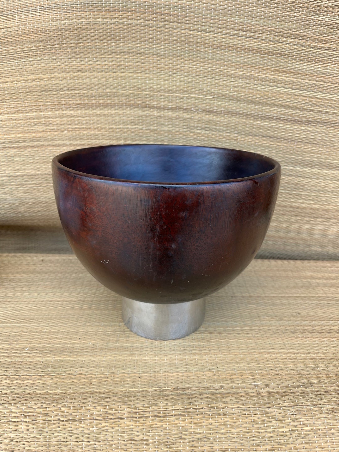 Vintage RARE Boom Design Los Angeles Wood Metal Bowl MCM - Etsy