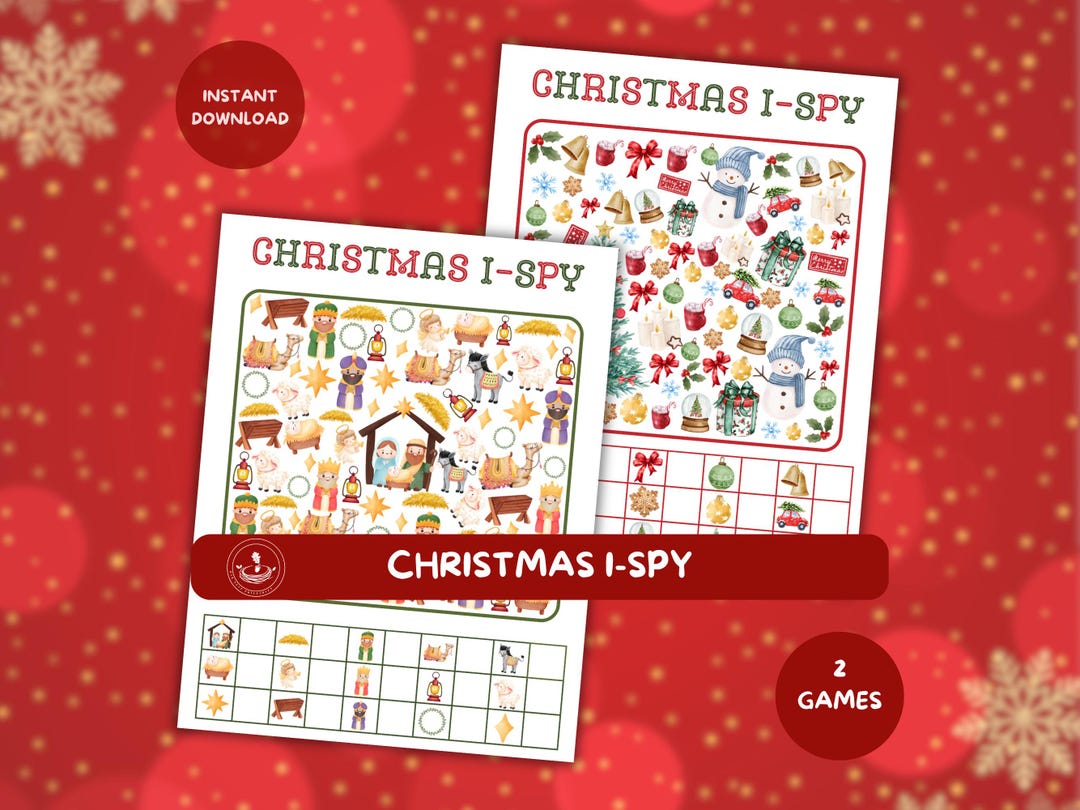 Christmas I Spy Game | Holiday Party Activity | Christmas Classroom ...