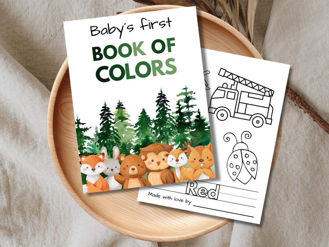 Baby’s First Book of Colors | Baby Shower Coloring Activity | Printable ...
