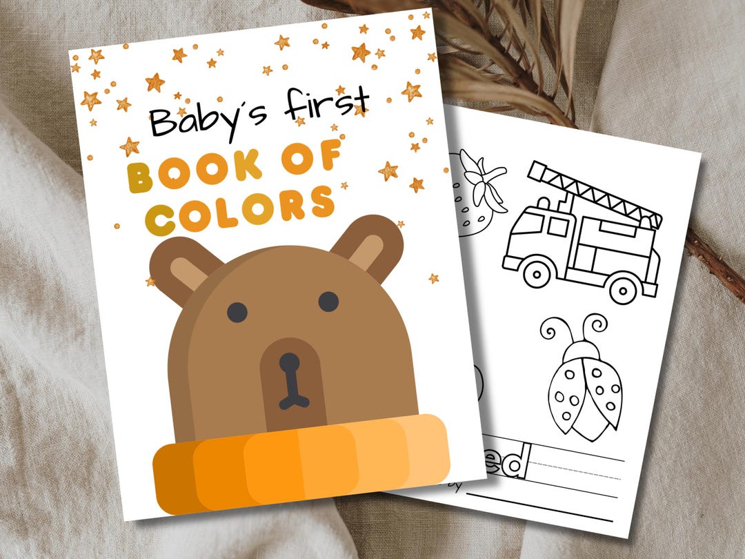 24 Pages Colors Baby Shower Coloring Book | Baby's First Book of Colors ...